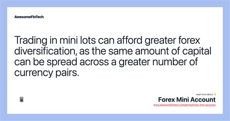 Forex Mini Account Awesomefintech Blog