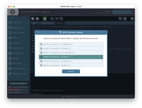 Github Async0x42esp32 Mpy Jama V12 Ui Tool For Manage Espressif Esp32 Microcontrollers