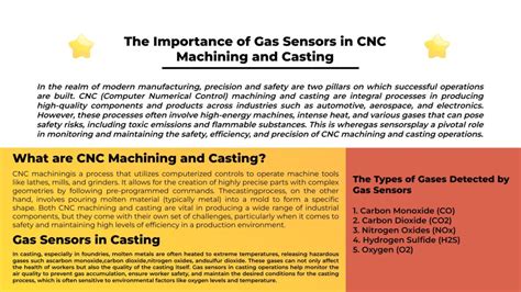 The Importance Of Gas Sensors In Cnc Machining And Casting Sensor One Stop The Best Value