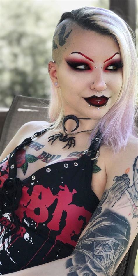 Pin By Vanessa On For The Love Of Goth Girl Tattoos Blonde Tattoo