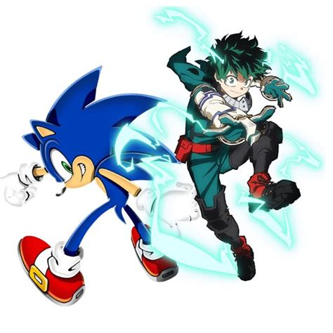 Deku And Sonic In Action Sonic Fan Art Anime Characters Kingdom