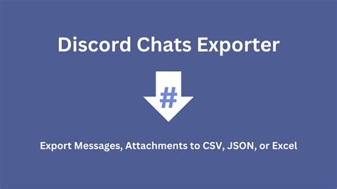 how to export discord chats with attachments to excel json csv in 2025 youtube