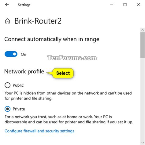 Set Network Location To Private Or Public In Windows Tutorials
