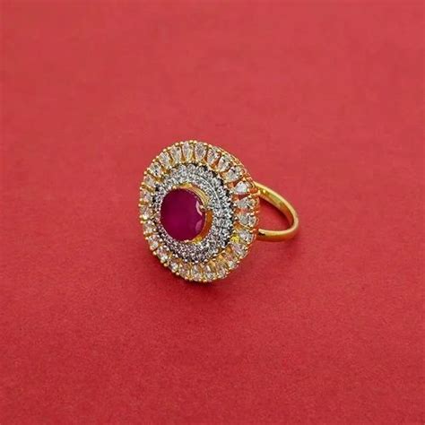 Female Cz Classic Ring With 2 Tone Plating 437968 At ₹ 250 Piece In Mumbai