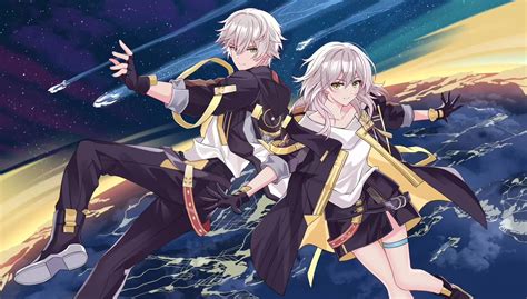 Trailblazer Stelle And Caelus Honkai And More Drawn By Feng Shao Kky Arj Danbooru