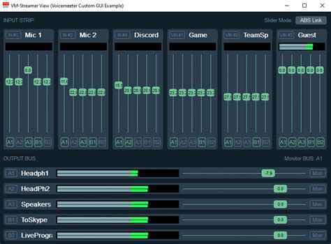 The VoiceMeeter Streamer View VOICEMEETER By VB AUDIO