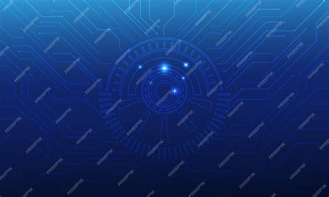 Premium Vector Abstract Computer Electronic Circuit Board Blue Gradient Futuristic Technology