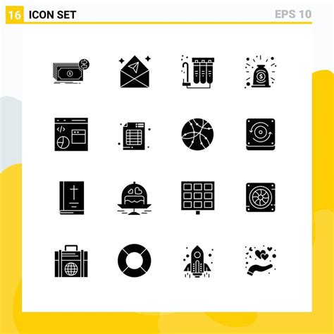 16 Creative Icons Modern Signs And Symbols Of Coding Contract Open Collaboration Water Editable