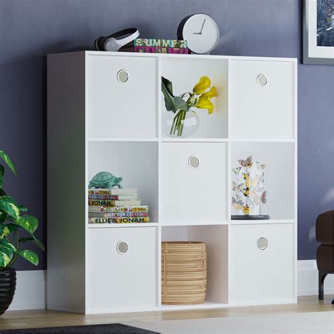 Lassic 3x3 Cube Storage Unit W Set Of 5 Storage Cubes Hard