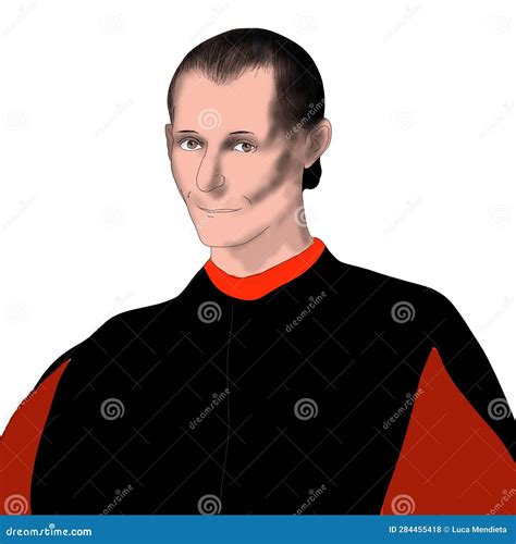 Realistic Illustration Of The Italian Thinker Niccolò Machiavelli Stock Illustration