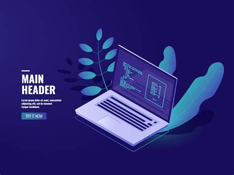 Premium Vector Development And Software Concept Of Programming Data Processing