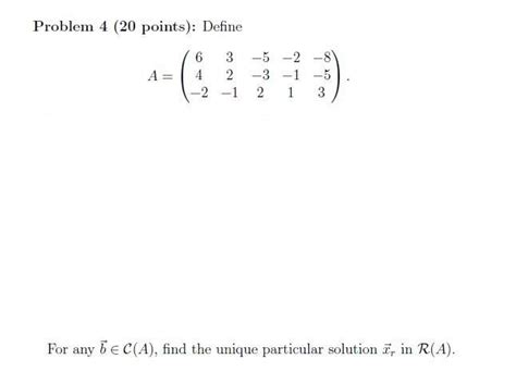 Solved Problem 4 20 Points Define A 6 3 4 2 2 1 5 2