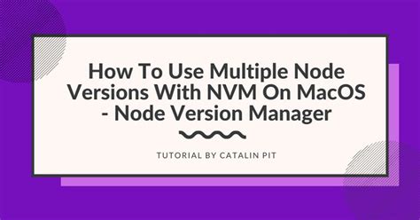How To Use Multiple Node Versions With Nvm On Macos Node Version