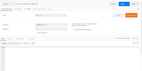 Java Postman Showing 401 Forbidden When Testing Spring Security Using