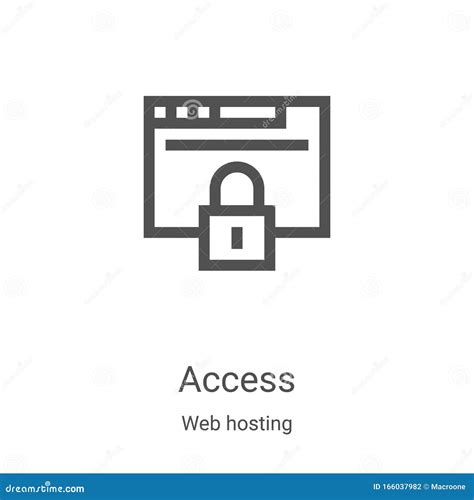 Access Icon Vector From Web Hosting Collection Thin Line Access Outline Icon Vector