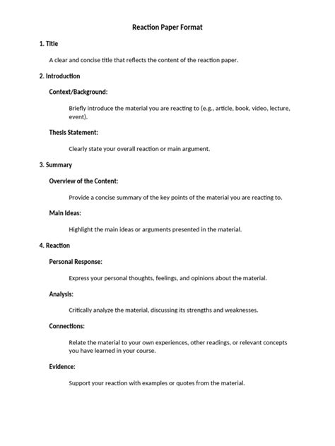 Reaction Paper Format Sample Coverpage Pdf Small And Medium Sized Enterprises Entrepreneurship