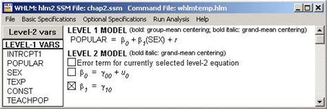 Hlm Textbook Examplesmultilevel Analysis Techniques And Applications By