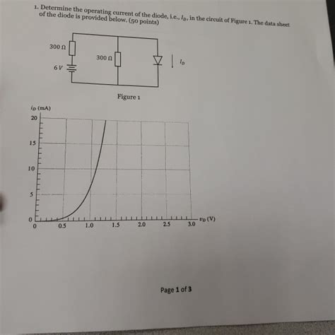solved 1 determine the operating current of the diode