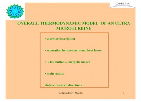 Pdf Overall Thermodynamic Model Of An Ultra Microturbine · Overall