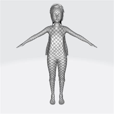 Free Rigged 3d Girl Character Game Animation Ready Blender Market