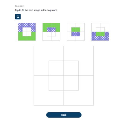 solved question tap to fill the next image in the sequence
