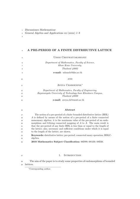 Pdf A Pre Period Of A Finite Distributive Lattice