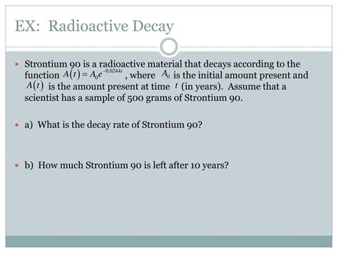 Ppt Exponential Growth And Decay Logistic Models Powerpoint
