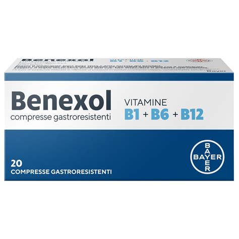 Benexol Trattamento Carenza Vitamine B Con B1 B6 B12 Compresse 20 Pz