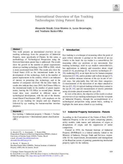 pdf international overview of eye tracking technologies using patent