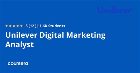 Unilever Digital Marketing Analyst Coursya