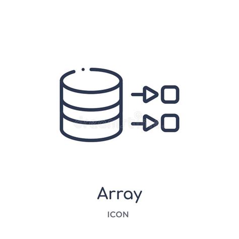 Linear Array Icon From Geometry Outline Collection Thin Line Array Icon Isolated On White