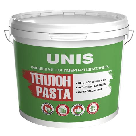 Шпатлевка гипсовая финишная Unis Теплон Pasta, цвет белый, 28 кг купите ...