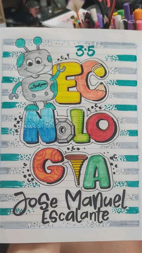 Cuadernos Marcados Tecnología Cuadernos De Dibujo Para Niños Caratulas Para Cuadernos