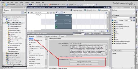 what is the firmware version of a plc siemens plc hardware