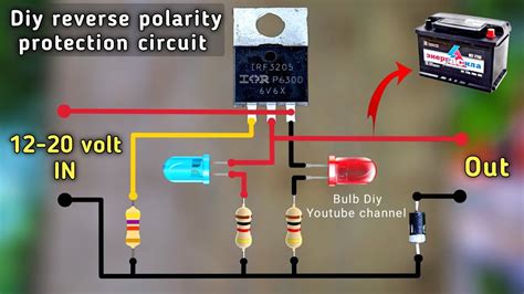 how to make reverse polarity protection circuit battery protection