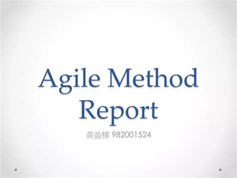 PPT Agile Method Report PowerPoint Presentation Free Download ID 6271065