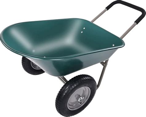 Garden Star Two Wheel Poly Tray Wheelbarrow 5 Cubic Foot