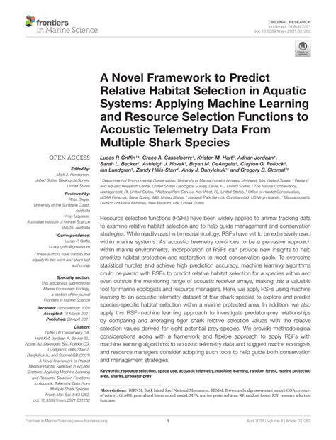 Pdf A Novel Framework To Predict Relative Habitat Selection In