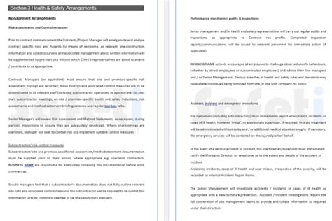 Safety Statement Template Download Safeti