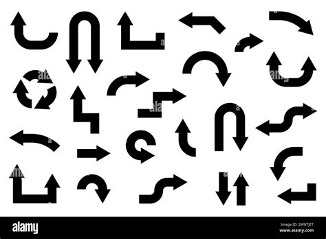 Black Arrows Set On White Background Pointers Collection Arrow Cursor Icon Vector