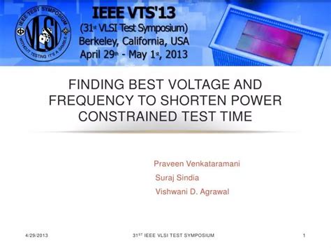 Ppt Finding Best Voltage And Frequency To Shorten Power Constrained