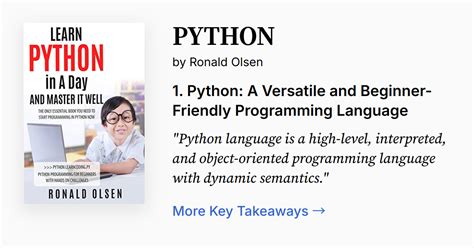 Python By Ronald Olsen Summary Quotes Audio
