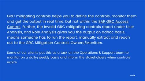 PPT Are You Effectively Managing Your SAP GRC Mitigating Controls PowerPoint Presentation ID