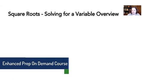 Square Roots Standard And With Variable Satand Math Exam Prep Lesson