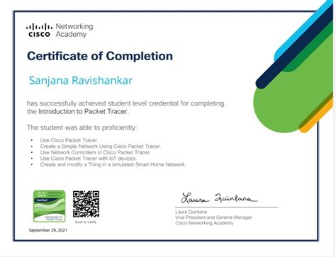 Sanjana Ravishankar On Linkedin This Is My Introduction To Cisco Packet Tracer Course
