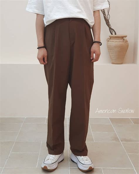 아메리칸스왈로우 • 메르시 와이드 구르카 팬츠 색상 브라운 챠콜 사이즈 Facebook