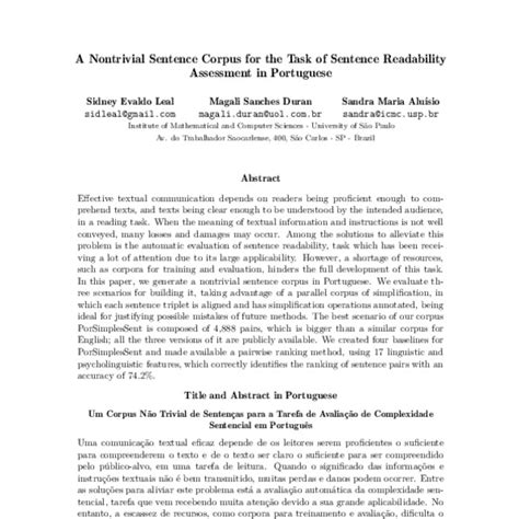 A Nontrivial Sentence Corpus For The Task Of Sentence Readability