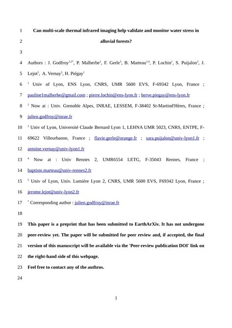 Pdf Can Multi Scale Thermal Infrared Imaging Help Validate And Monitor Water Stress In