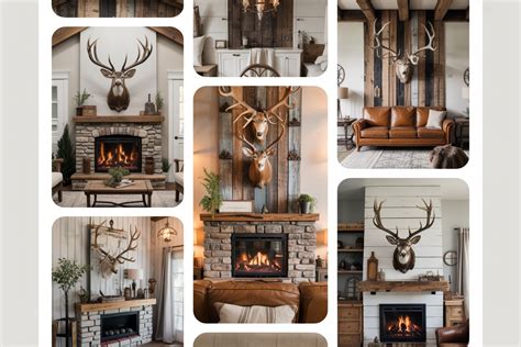 25 Farmhouse Living Room Ideas With Deer Mounts Rustic Decor That