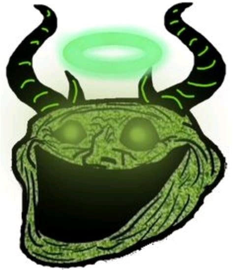 Create Meme The Green Monster The Trolls Face Troll Face With Horns